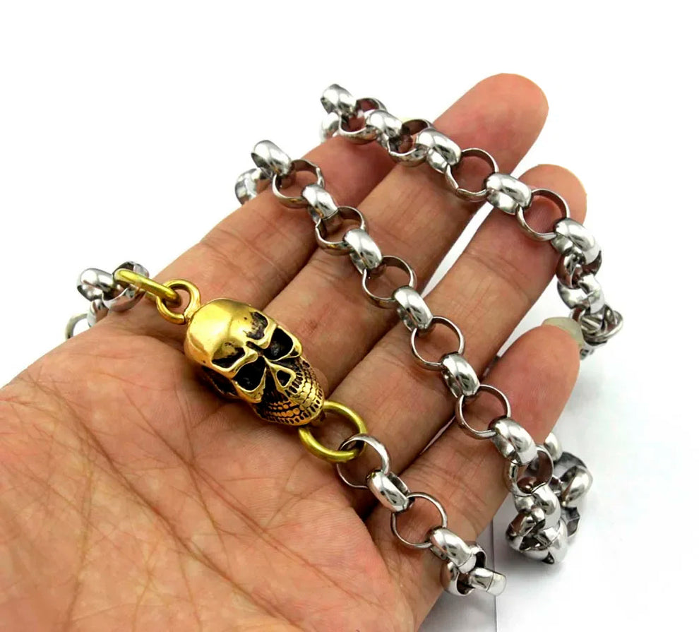 Stainless Steel Biker Skull Wallet Chain – Heavy-Duty Pants Chain for ...