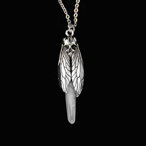 Gothic Death Skull Moth Cicada Pendant Necklaces – Sunken Skull